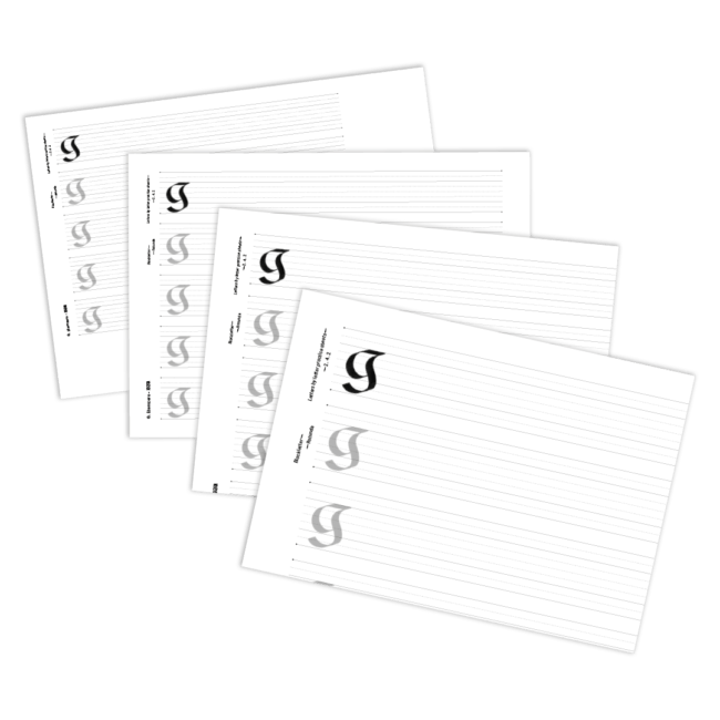 400+ Pages Rotunda Calligraphy Practice Sheets | 0.Itemzero