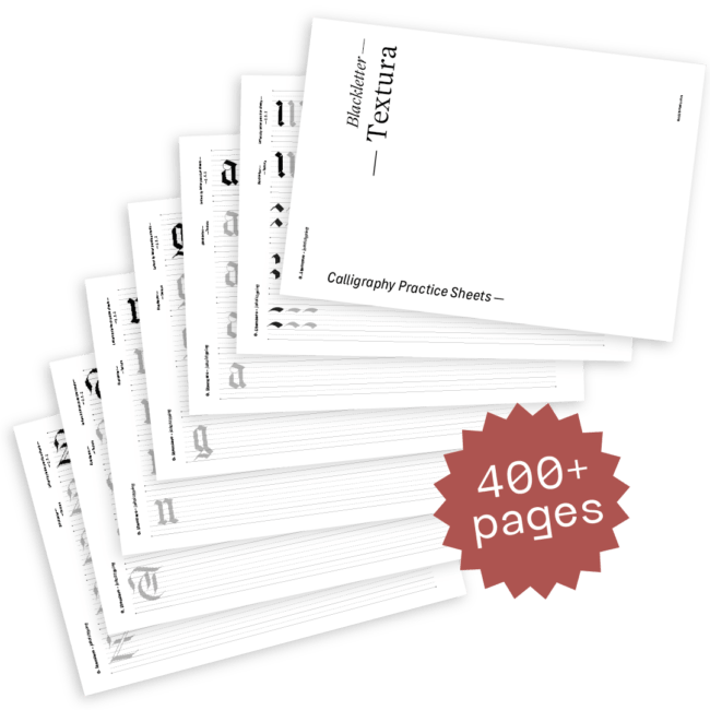 Textura Book - Blackletter Calligraphy Guides | 0.Itemzero