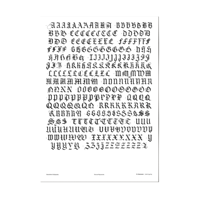 Poster Textura Majuscules → Limited edition | 0.Itemzero